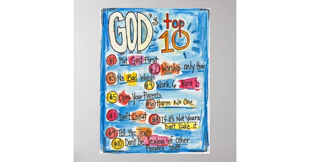 God's Top Ten Poster | Zazzle