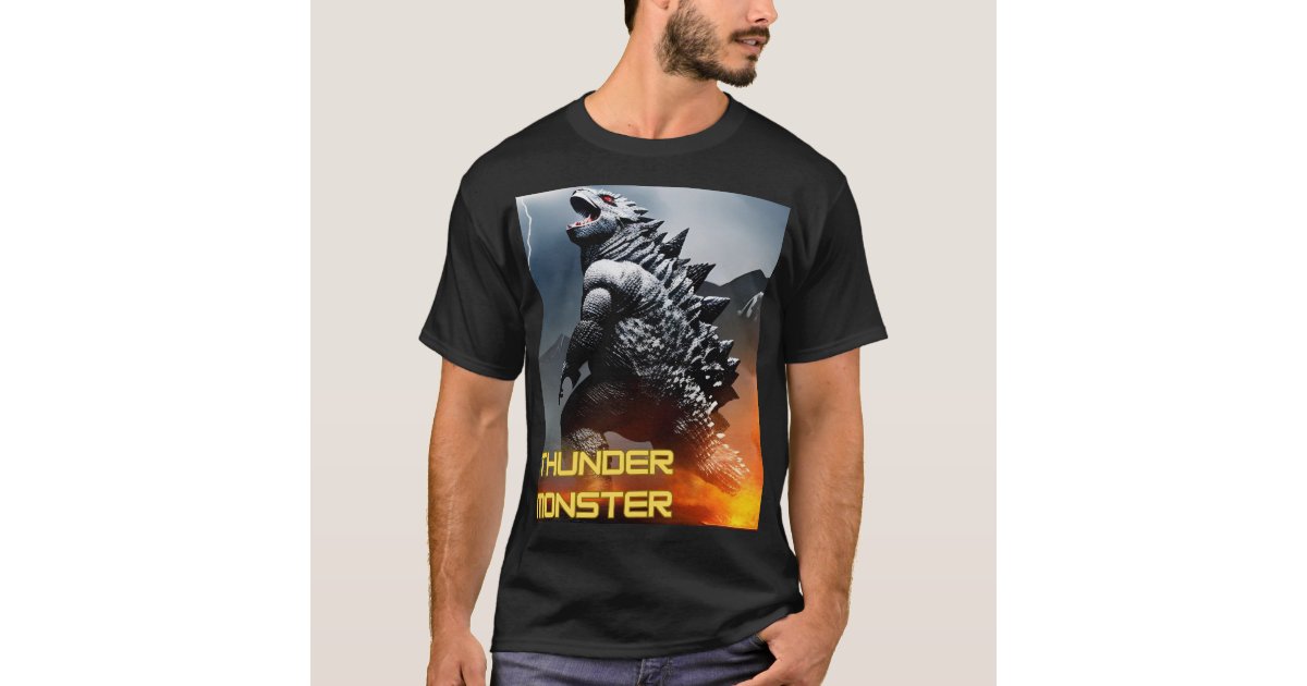 Godzilla thunder monster T-Shirt | Zazzle