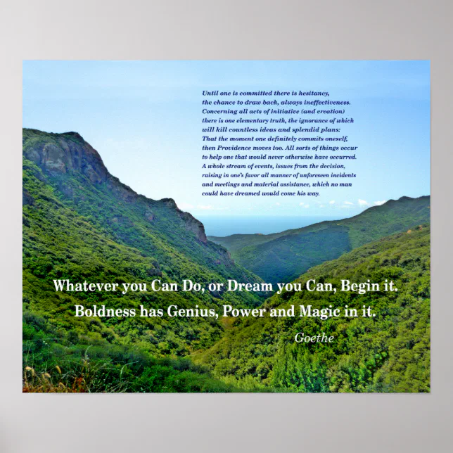 Goethe Quote Poster | Zazzle