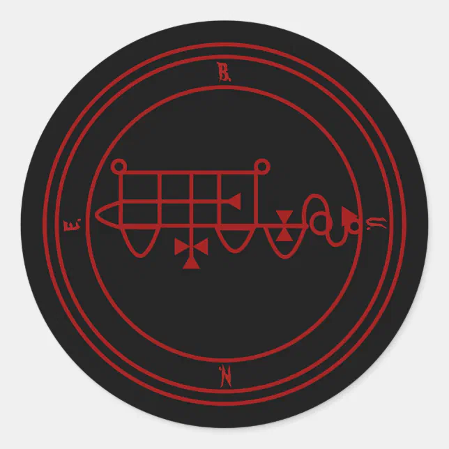 Goetic Sigil of Bune (Bim) Classic Round Sticker | Zazzle