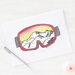 Goggle Reflection Sticker | Zazzle