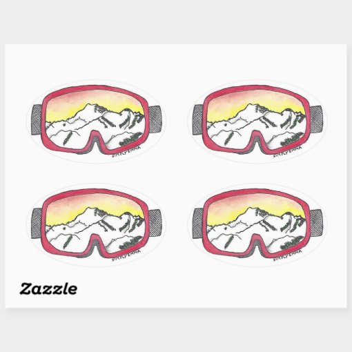 Goggle Reflection Sticker | Zazzle