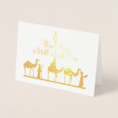 Goil Foil Photo Christmas Card Three Wisemen | Zazzle