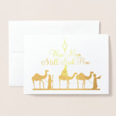 Goil Foil Photo Christmas Card Three Wisemen | Zazzle