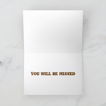 Going away card | Zazzle