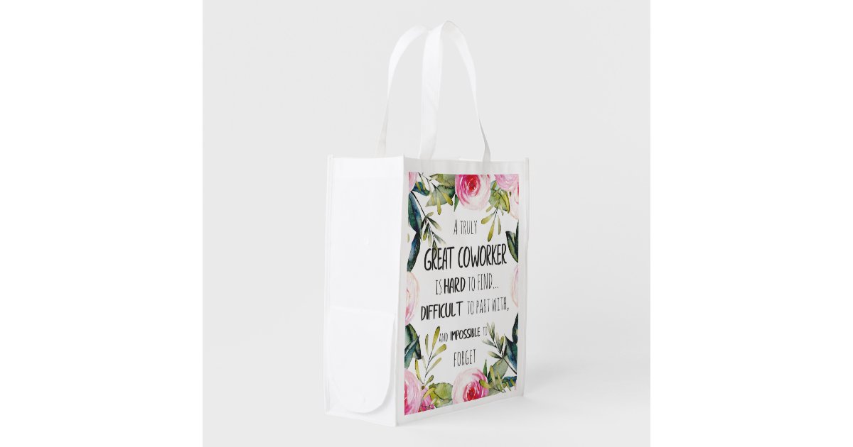 Going Away gift for coworker Leaving Gift Goodbye Grocery Bag | Zazzle