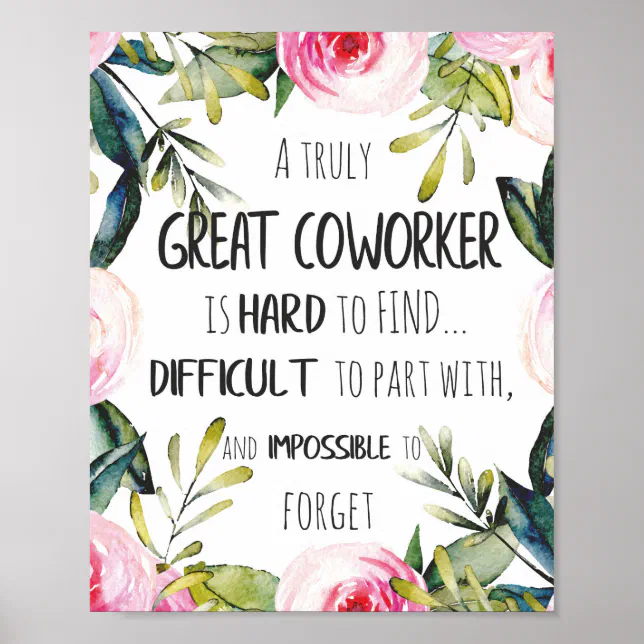 Going Away gift for coworker Leaving Gift Goodbye Poster | Zazzle