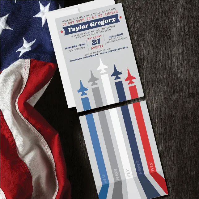 Going Away Party Air Force Basic Training Military Invitation | Zazzle