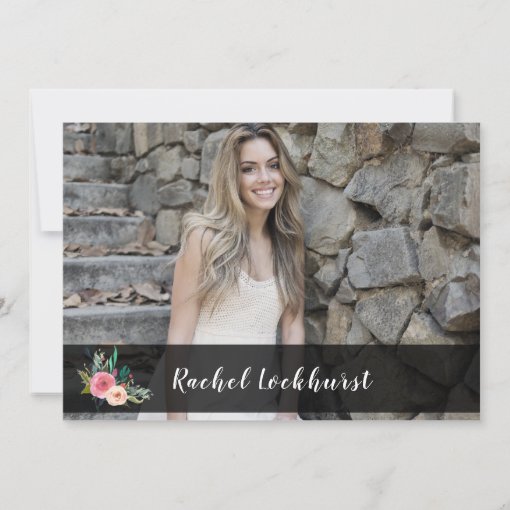 Going Away Send off Farewell Party Floral Photo Invitation | Zazzle