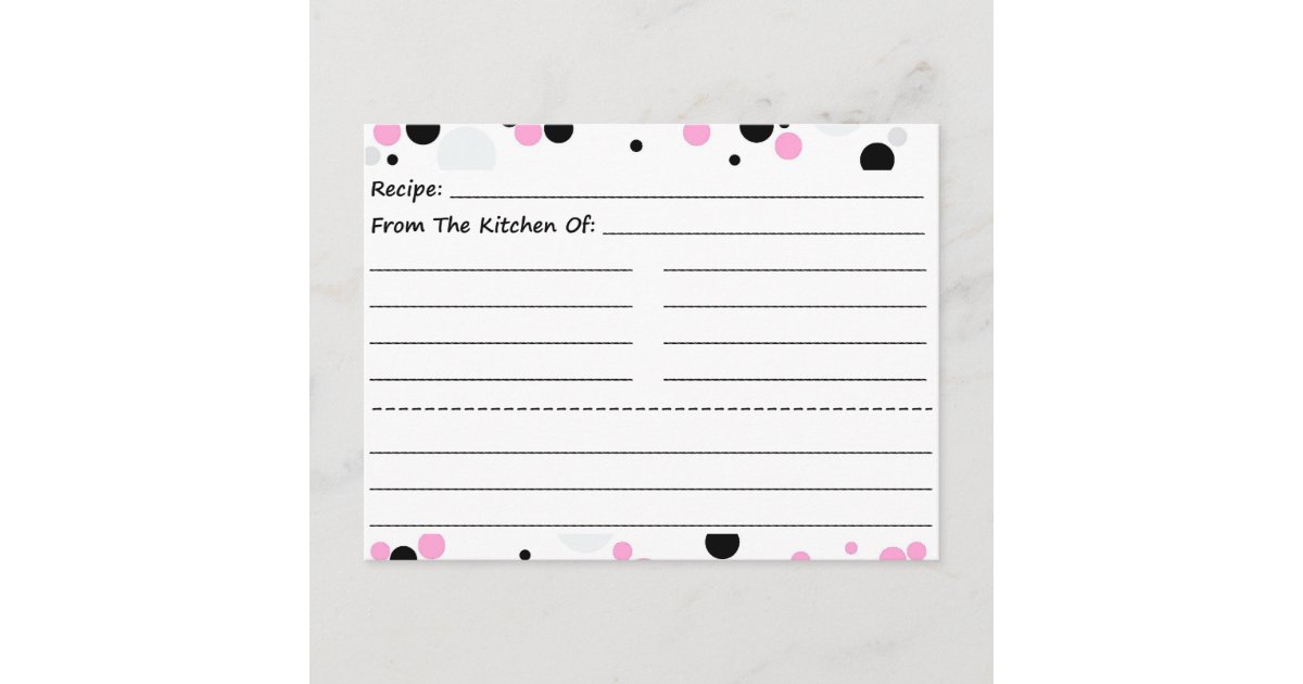 Going Dotty Blank Recipe Cards | Zazzle