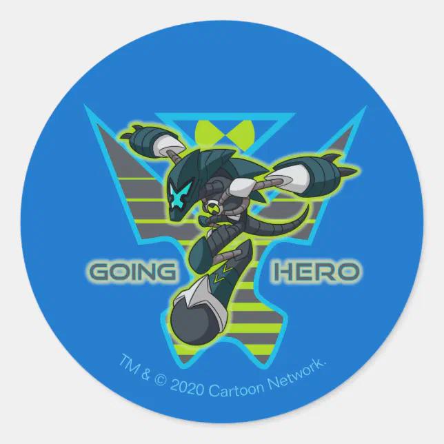 Going Hero - Omni-Kix XLR8 Classic Round Sticker | Zazzle