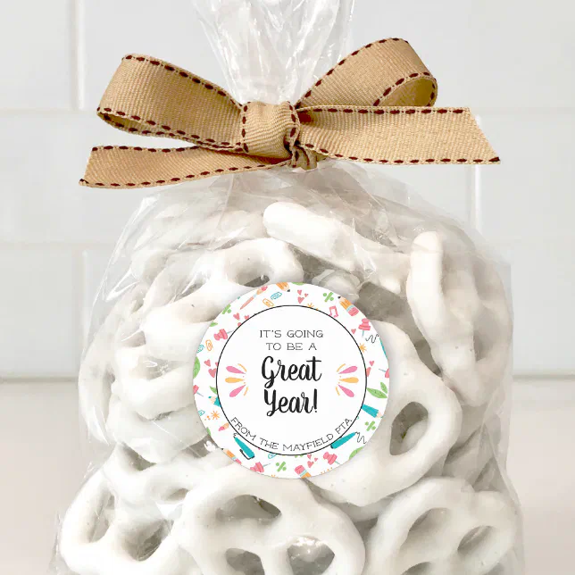 Going to be a Great Year Back to School Classic Round Sticker | Zazzle