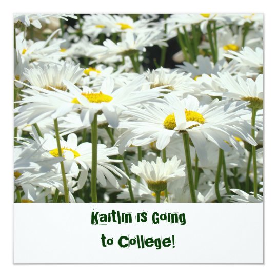 Going to College Farewell Party Invitations Daisy | Zazzle.com