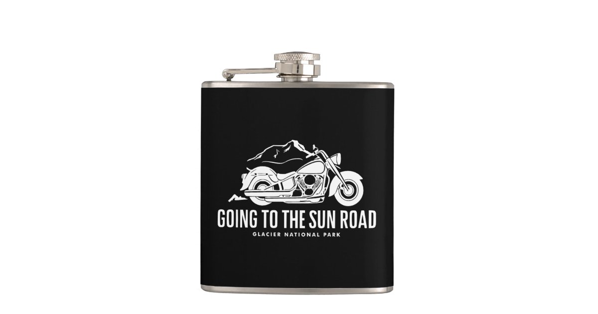 Going To The Sun Road Montana Motorcycle Flask | Zazzle