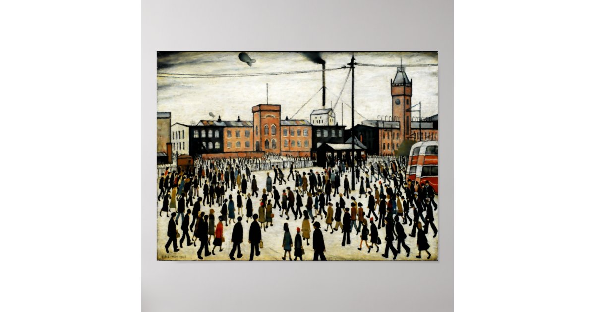 Going To Work L.S Lowry Poster | Zazzle