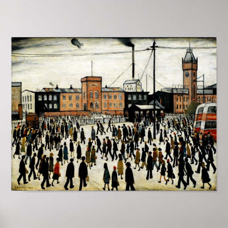 Going To Work L.S Lowry Poster | Zazzle