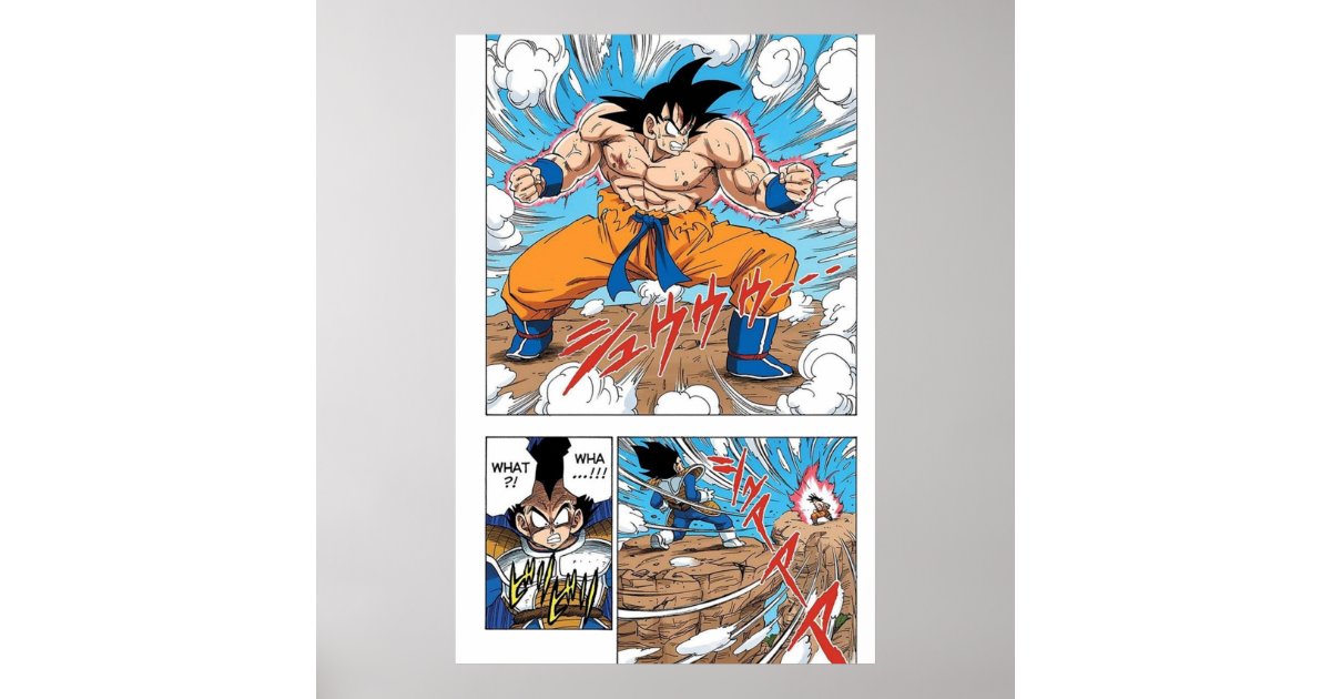 Goku charged up VS Vegeta Poster | Zazzle