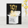 Gold 101st Birthday Balloons In White Box Card | Zazzle