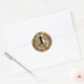Gold 1st Anniversary Business Logo Commemorative Classic Round Sticker ...