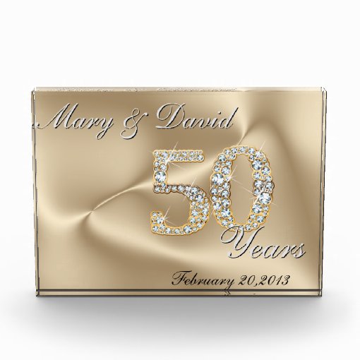 Gold 50 Year Anniversary Award | Zazzle