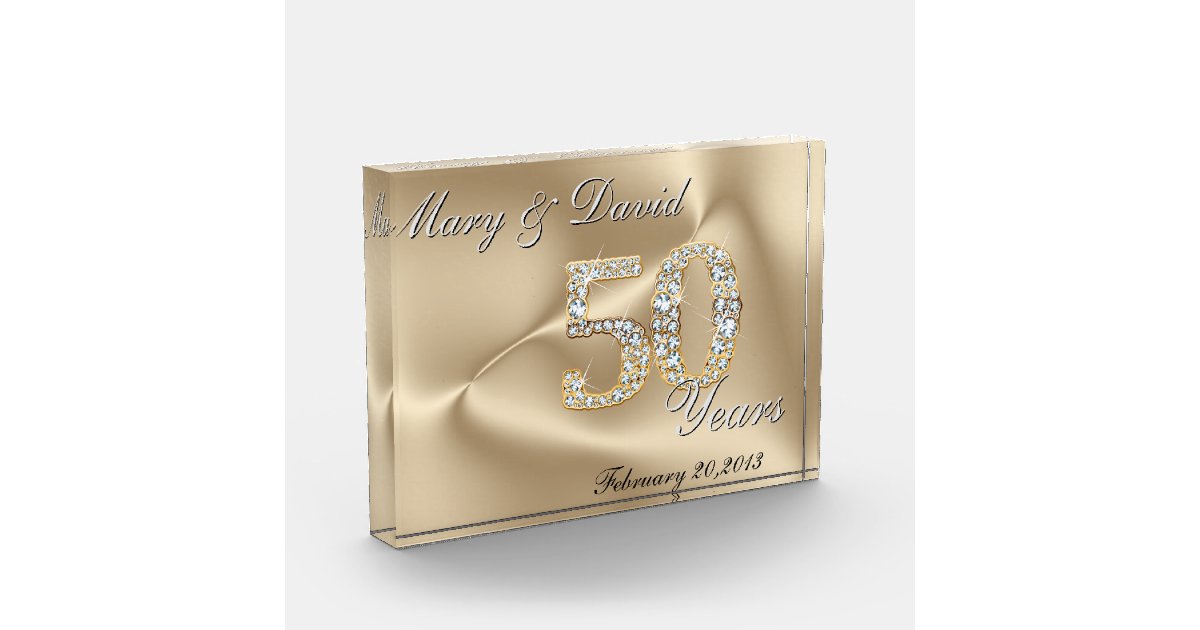 Gold 50 Year Anniversary Award | Zazzle
