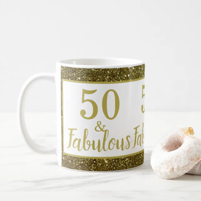 Gold 50th Anniversary Coffee Mug | Zazzle