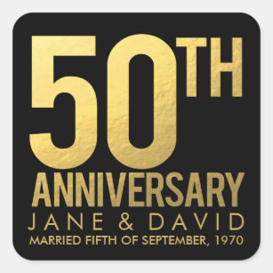 50th Anniversary Stickers - 100% Satisfaction Guaranteed | Zazzle