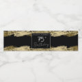 Gold 75th Birthday Party Water Bottle Label | Zazzle