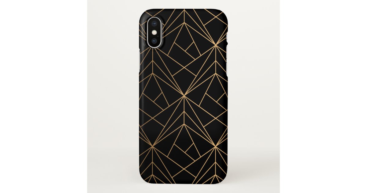 Gold Abstract Geometric Pattern | iPhone X Case | Zazzle