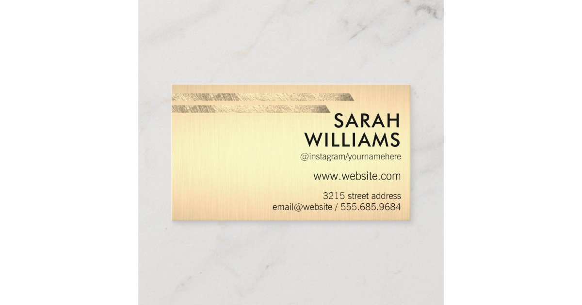 Gold Accents / Golden Business Card | Zazzle