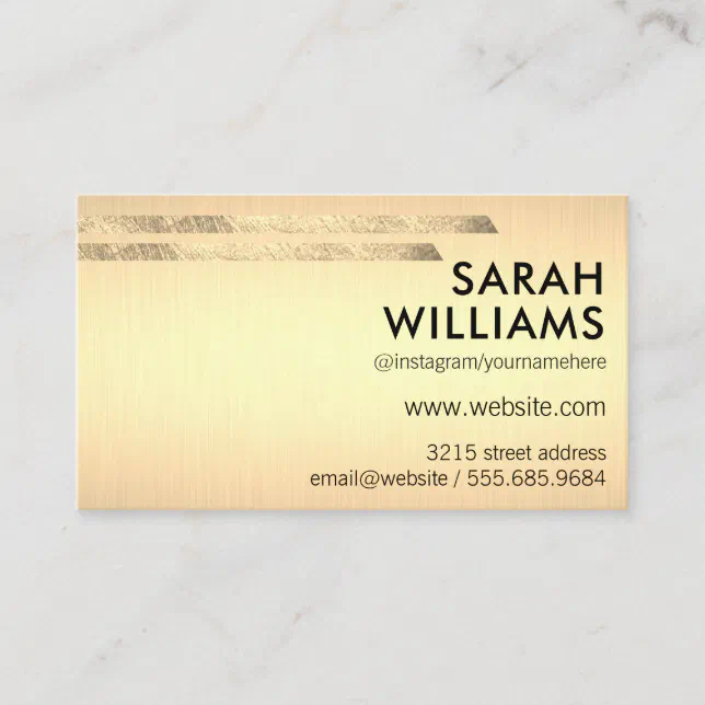 Gold Accents / Golden Business Card | Zazzle