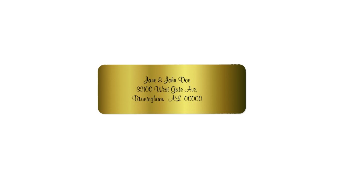 Gold Address Labels | Zazzle