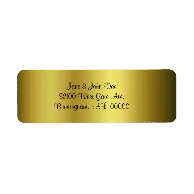 Gold Address Labels | Zazzle