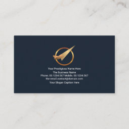 Gold Airplane Runway Lines Aviation Logistics Business Card | Zazzle