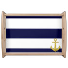 Personalized nautical anchor wedding serving tray | Zazzle.com