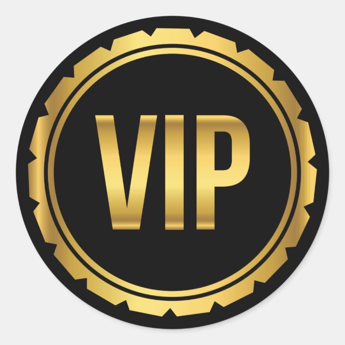 Gold And Black Circle Vip Party Pass Classic Round Sticker