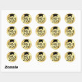 Gold and Black Class of 2020 Graduation Favor Classic Round Sticker ...