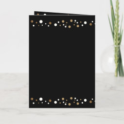 Gold and Black confetti 50th birthday program | Zazzle