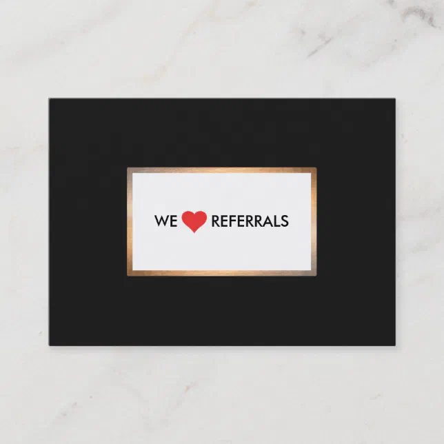Gold and Black Customer Appreciation Referral | Zazzle