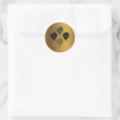 Gold and Black Festive Balloons Classic Round Sticker | Zazzle