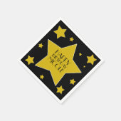 Gold And Black Hollywood Stars Birthday Paper Napkins | Zazzle