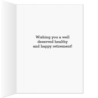 Gold and Black Retirement Big Card | Zazzle
