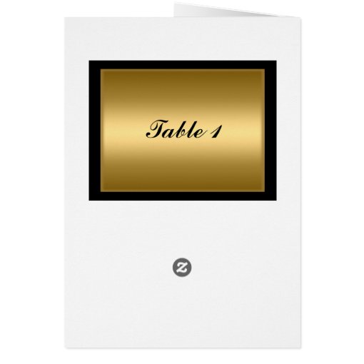 Gold and Black Table Placement Card and Menu | Zazzle