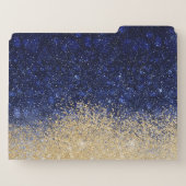 Gold and Blue Glitter Ombre Luxury Design File Folder | Zazzle