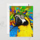 Gold and Blue Macaw Parrot Fantasy Postcards | Zazzle