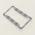 Gold and Blue Star Of David License Plate Frame | Zazzle