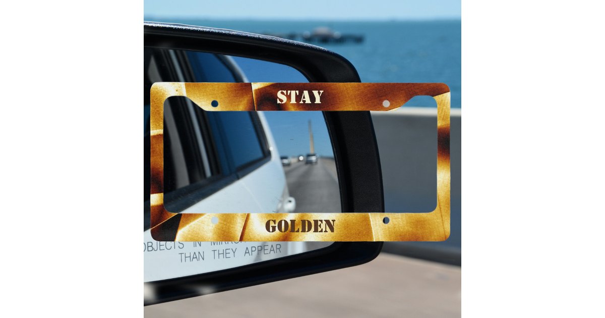 Gold and Bronze Abstract Glam License Plate Frame | Zazzle