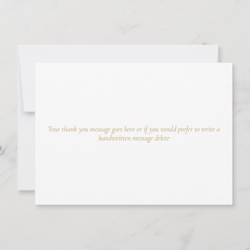 Gold And Burgundy Simple Modern Elegant Script Thank You Card | Zazzle