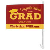 Gold and Cardinal Graduation Car Flag | Zazzle