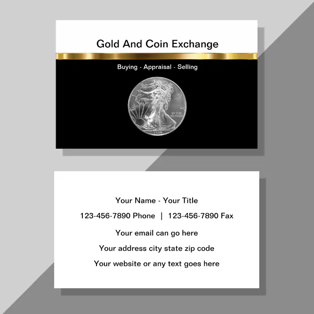 Gold And Coin Collecting Business Card | Zazzle